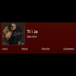 Ti i Ja - Sasa Matic & Jelena Rozga - Song Lyrics and Music by Lane123 ...
